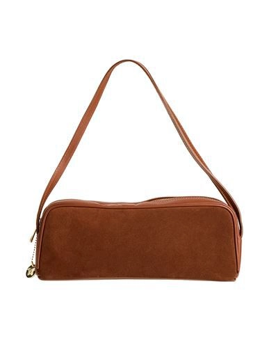LAURA DI MAGGIO Baguette Suede And Leather Handbag - Tan