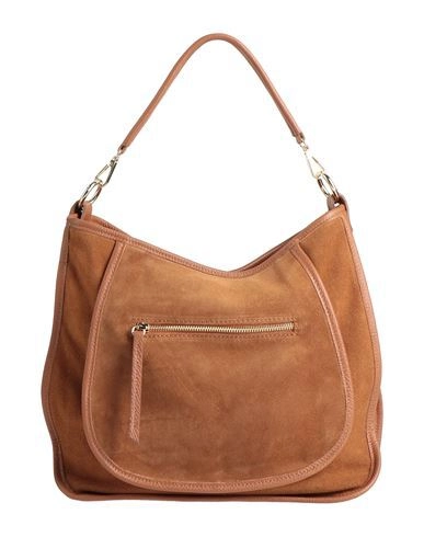 LAURA DI MAGGIO Plum Leather Handbag - Tan