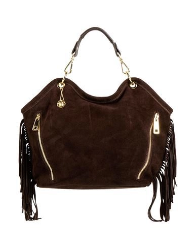 LAURA DI MAGGIO Suede Shopper Bag With Fringe Detail - Brown