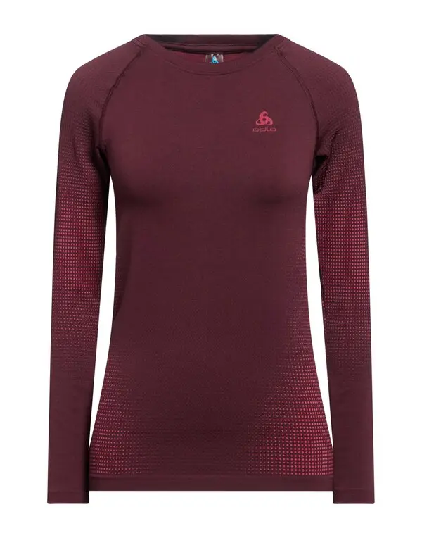 ODLO T-shirt Garnet Size Recycled Polyester, Recycled Polyamide, Recycled Elastane - Red