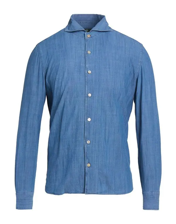 LUIGI BORRELLI NAPOLI Denim Shirt Size Cotton
