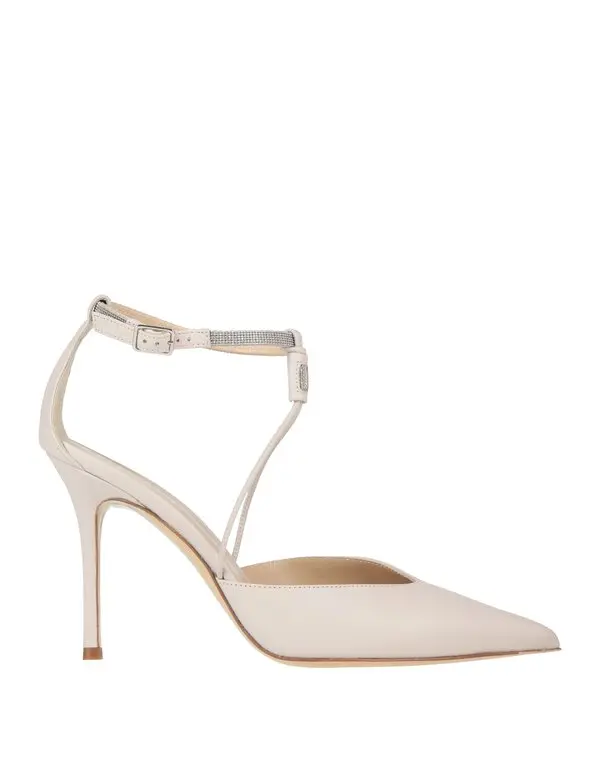 Peserico Leather Stilettos With Embellishments