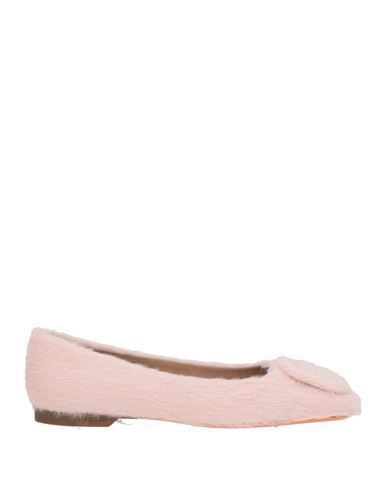 Santoni Ballet Flats In Light Leather - Pink