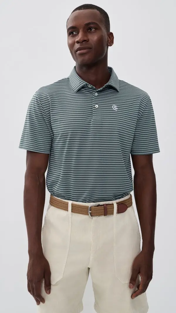 QUIET GOLF Sunny Stripe Polo