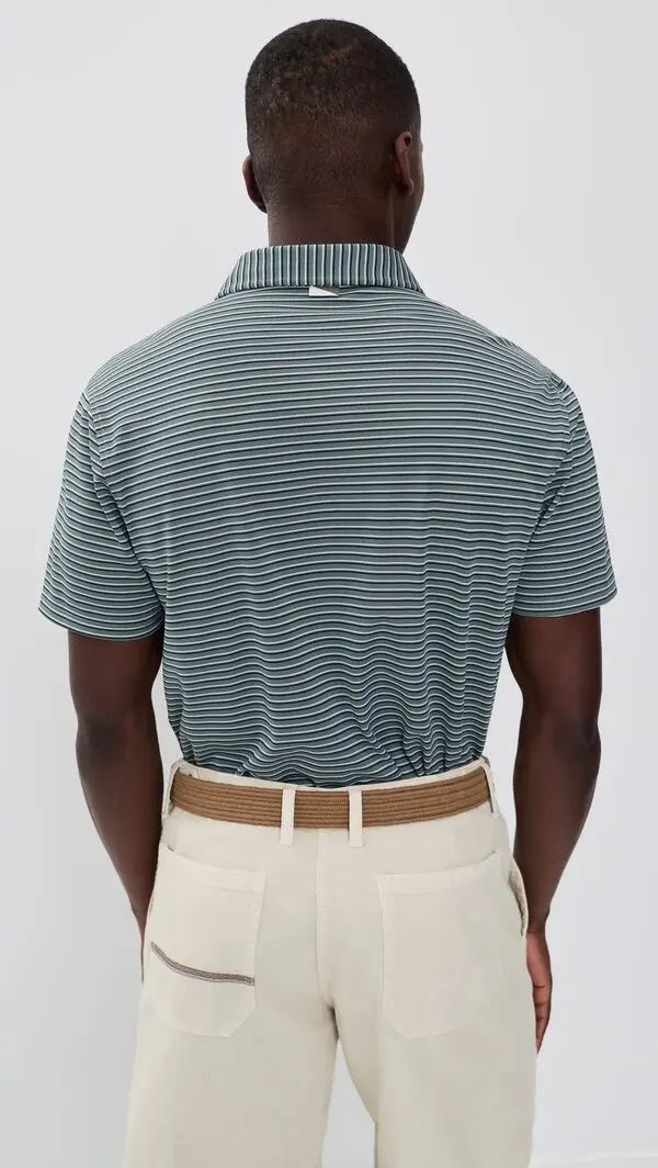 QUIET GOLF Sunny Stripe Polo