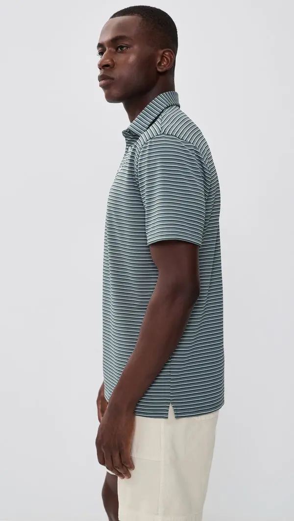 QUIET GOLF Sunny Stripe Polo