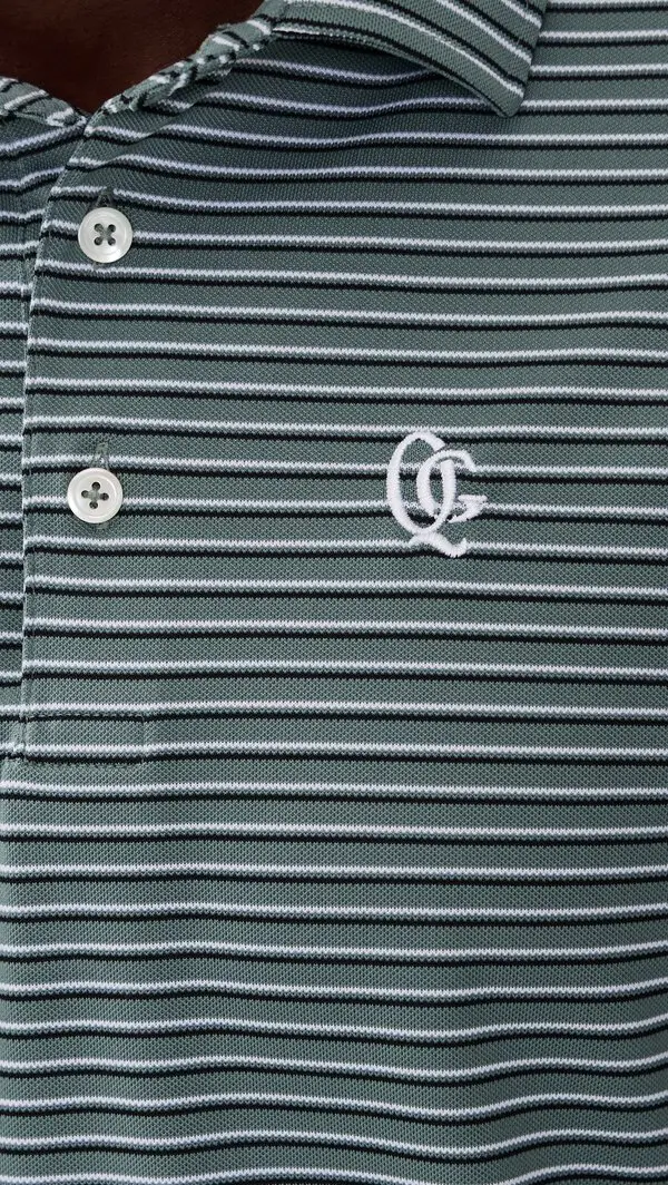 QUIET GOLF Sunny Stripe Polo