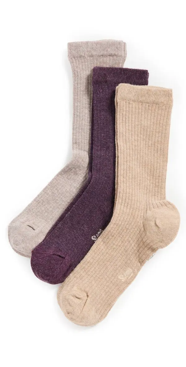 STEMS Cashmere Socks 3 Pack - Heliotrope