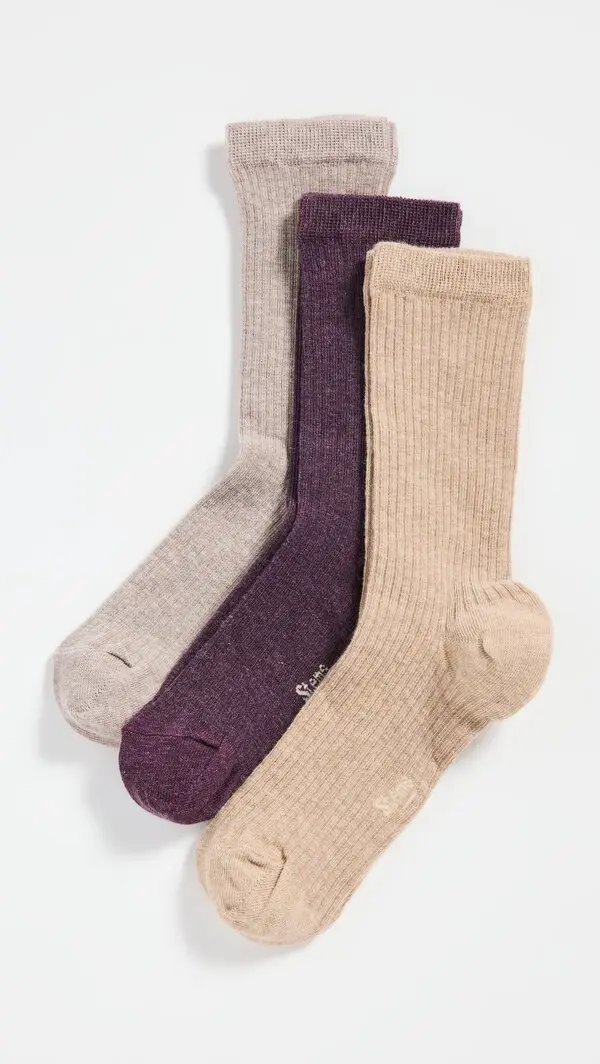 STEMS Cashmere Socks 3 Pack - Heliotrope