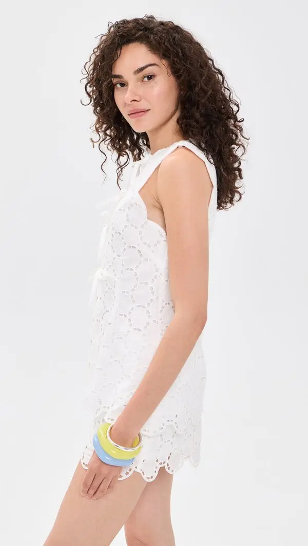 SIMONMILLER Delilah Eyelet Tie Top