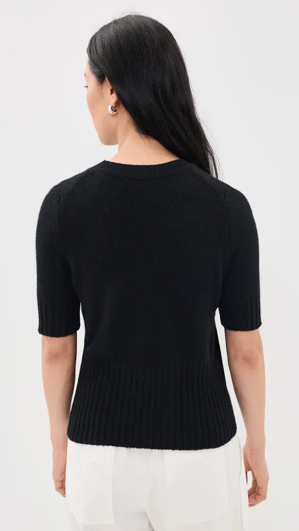 Vince High Rib Cashmere Blend Tee