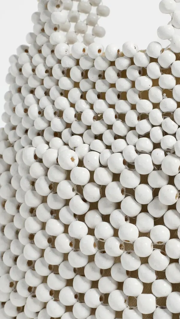 BEMBIEN Maris Beaded Bag - Cream