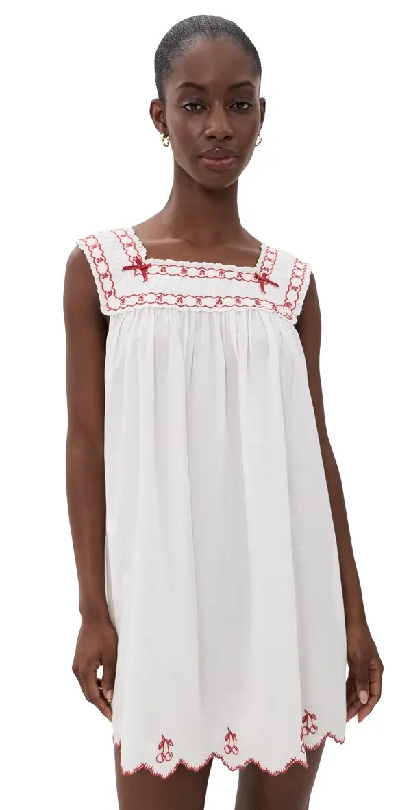 For Love & Lemons Emma Mini Dress - White