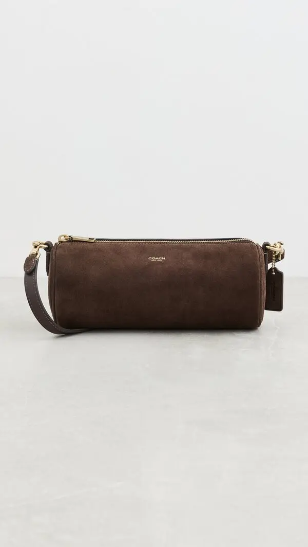 COACH Suede Barrel Bag