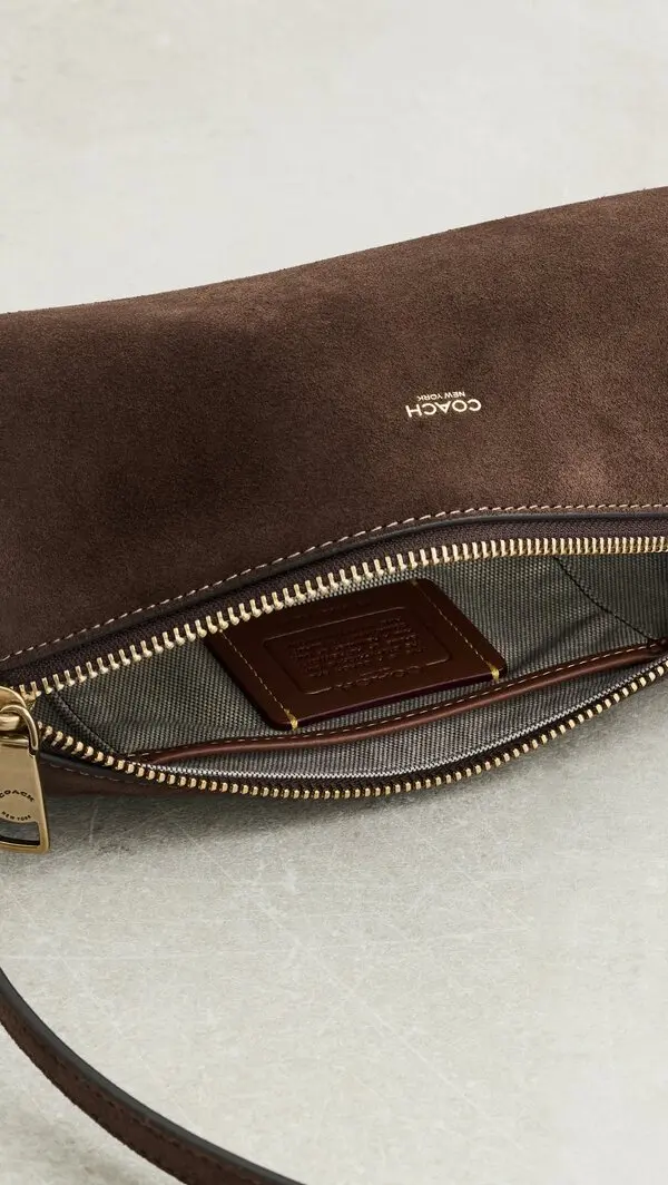 COACH Suede Barrel Bag