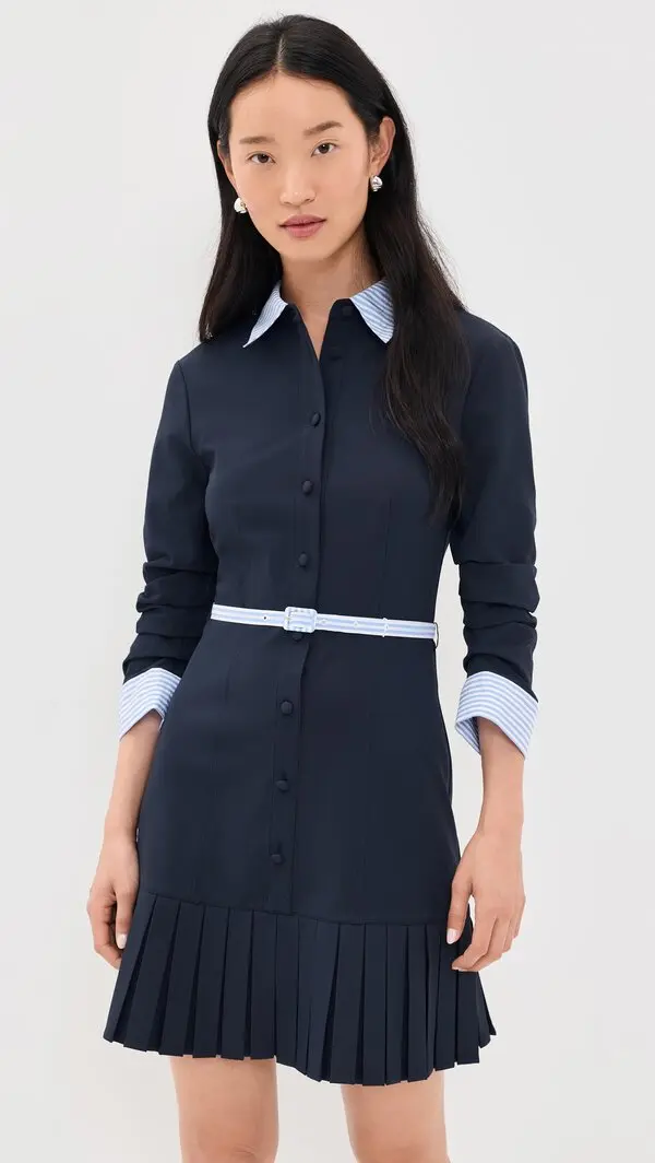 Cinq À Sept Stripe Shirting Lucilla Dress