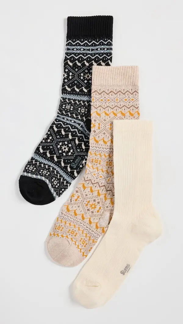 STEMS Snowflake Cashmere Socks 3 Pack