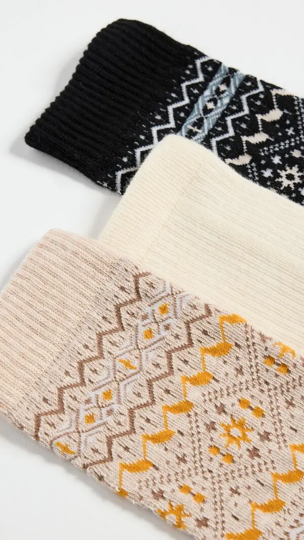 STEMS Snowflake Cashmere Socks 3 Pack