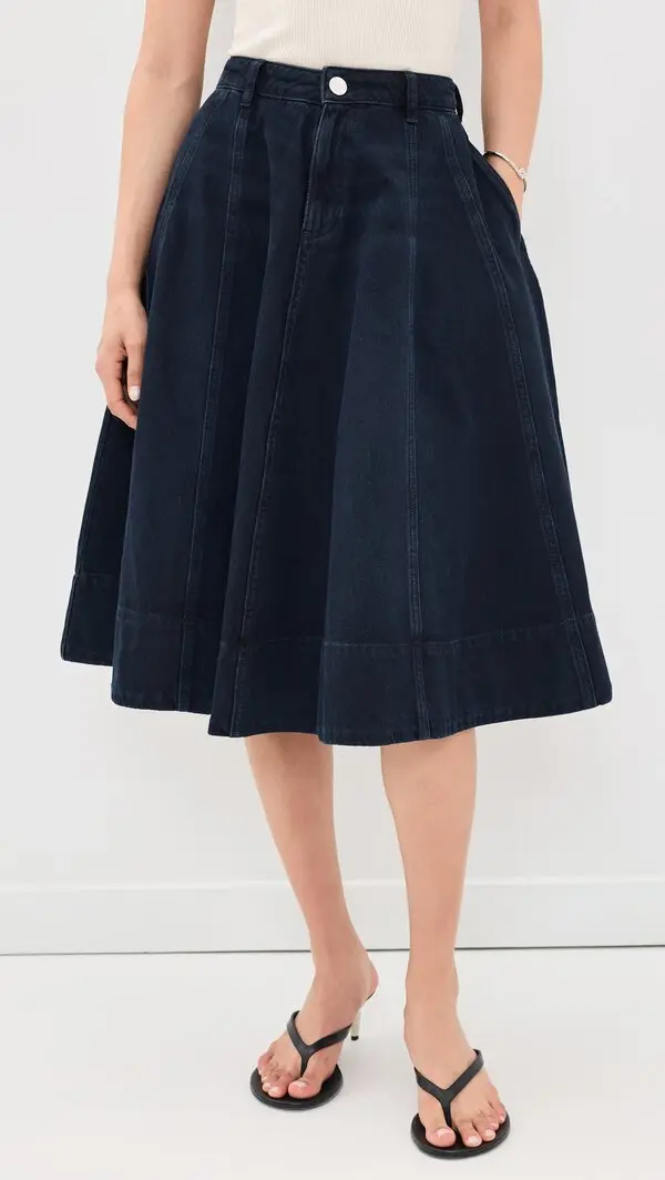 ALIGNE Lana Denim Midi Skirt