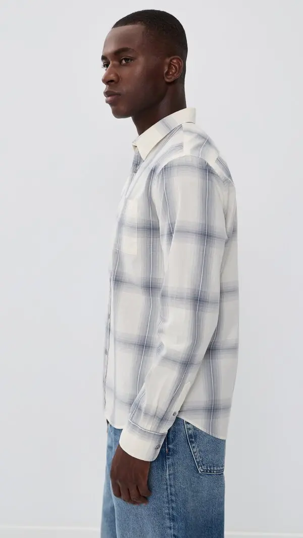 Vince Townes Plaid Long Sleeve Shirt