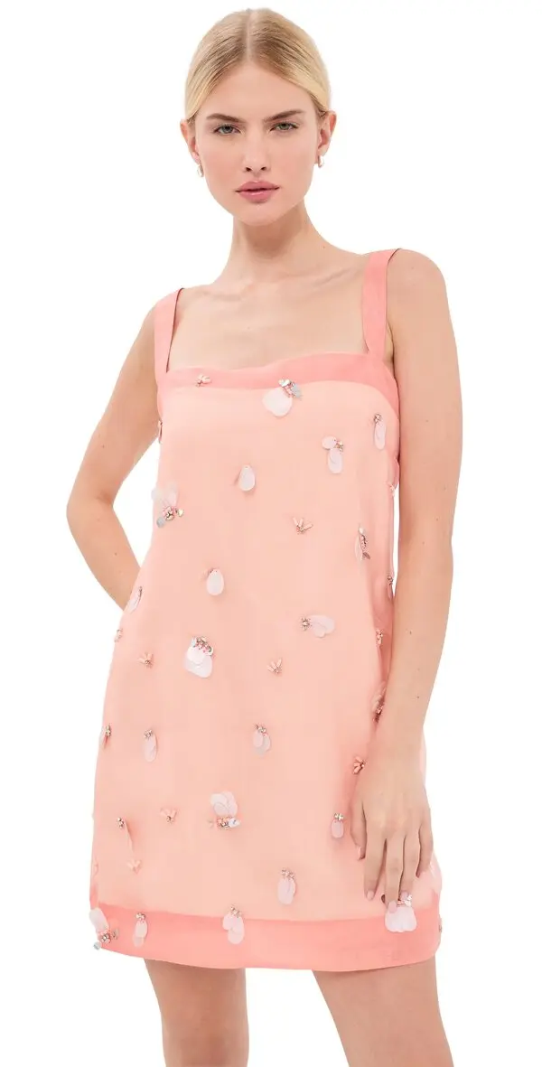 Simkhai Sumi Embellished Mini Dress - Bubblegum
