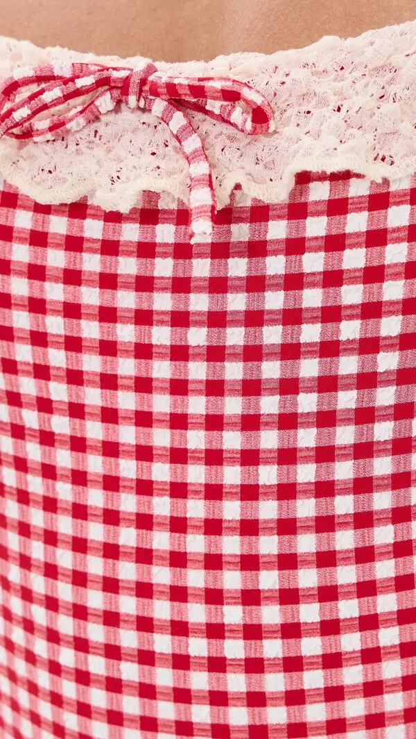 MONTCE Micro Gingham Jacelyn Ruffle One Piece