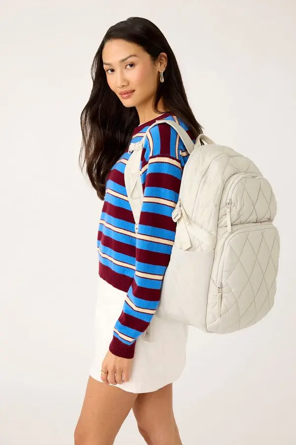 VERA BRADLEY Large Clarion Backpack In Pumice Stone