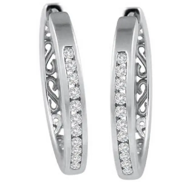 ARTISAN Pave Diamond Hoop Earrings In 18k Gold