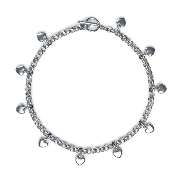 BYWOLFGANG Arden Heart Charm Necklace - Silver