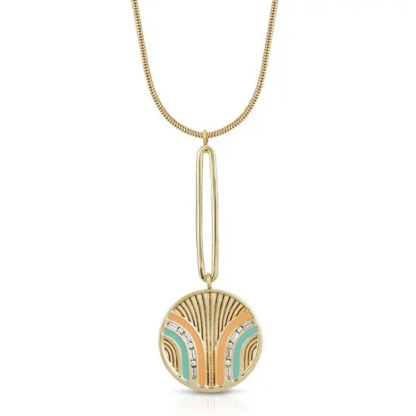 GLAMROCKS JEWELRY South Beach Pendulum Necklace - Gold