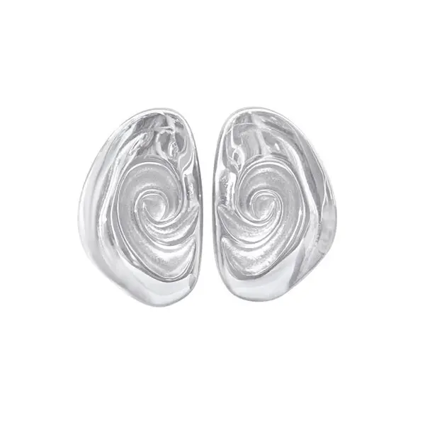 GLASSTYK Oyster Earrings Steel
