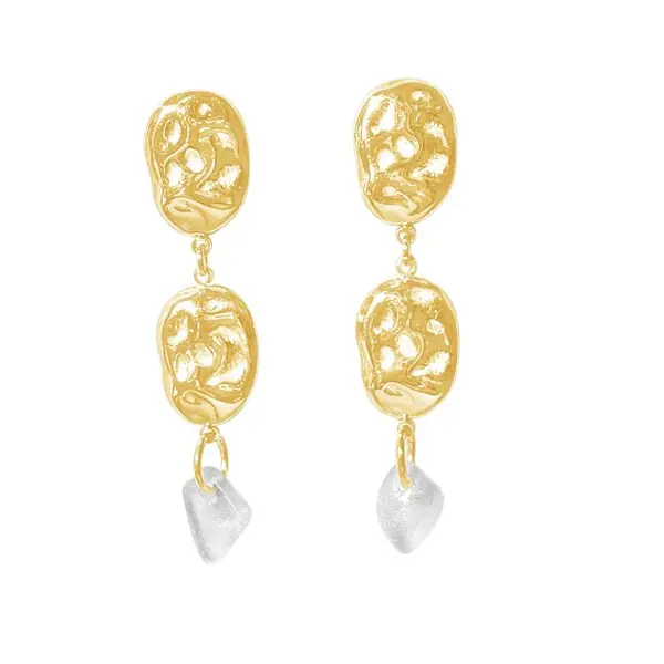 GLASSTYK Cliff Earrings Sea Glass