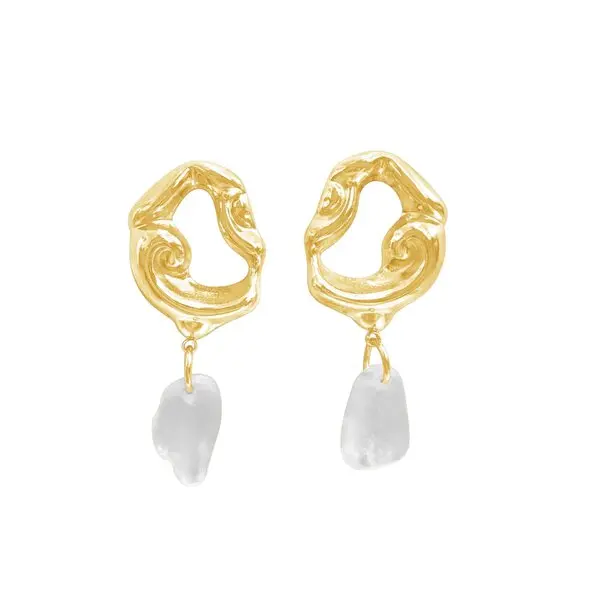 GLASSTYK Nazare Earrings Gold