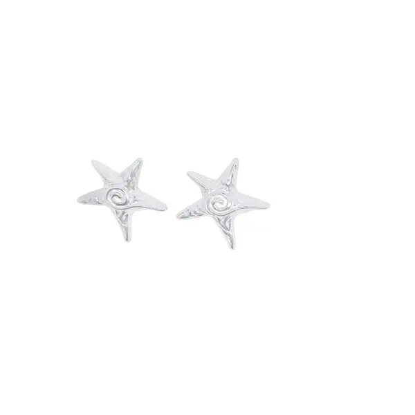 GLASSTYK Starfish Earrings Simple Steel