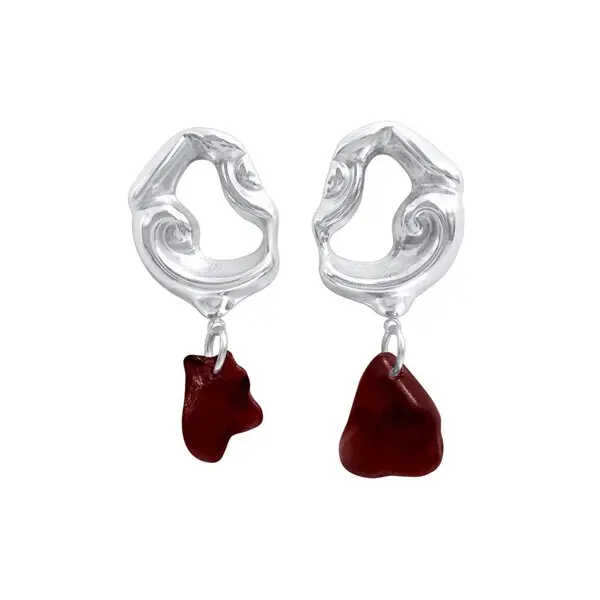 GLASSTYK Nazare Earrings Steel - Brown