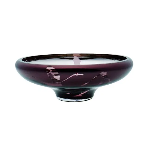 AN&ANGEL Purple / Silver Deco Large Splashed Bowl In Purple