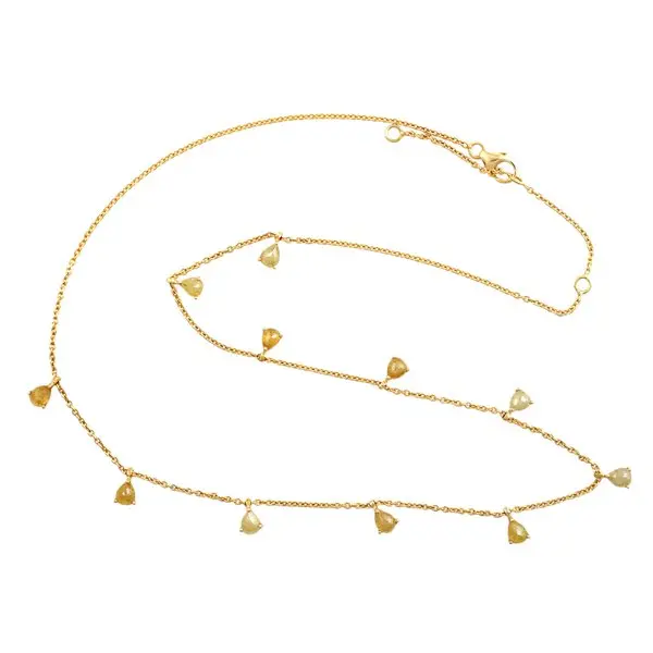 ARTISAN Ice Diamond Drop Station Necklace In 18k Yellow
