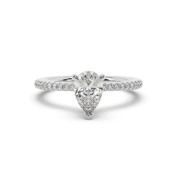 ARTISAN 14k Gold Cocktail Ring With Pear Cut Lab-grown Diamond