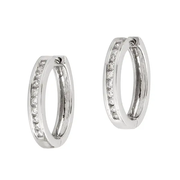 ARTISAN Diamond Hoop Earrings In 18k Gold