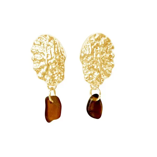 GLASSTYK Sea Urchin Sea Glass Earrings