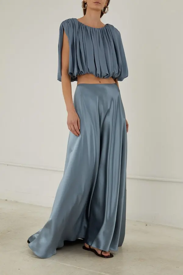 HEIRLOME Antonia Silk Satin Maxi Skirt