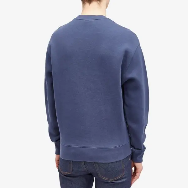Maison Kitsuné Bold Fox Head Patch Crewneck Sweatshirt