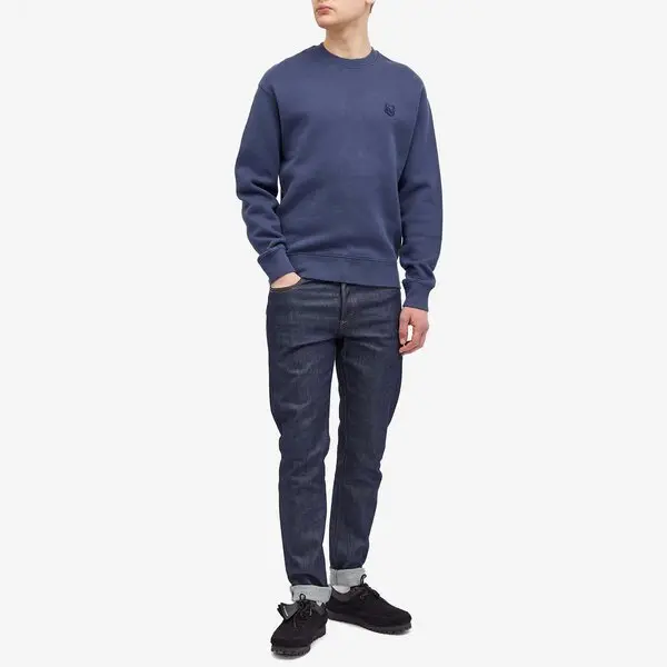 Maison Kitsuné Bold Fox Head Patch Crewneck Sweatshirt