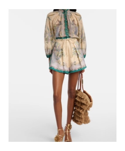 Zimmermann Printed Linen Shorts