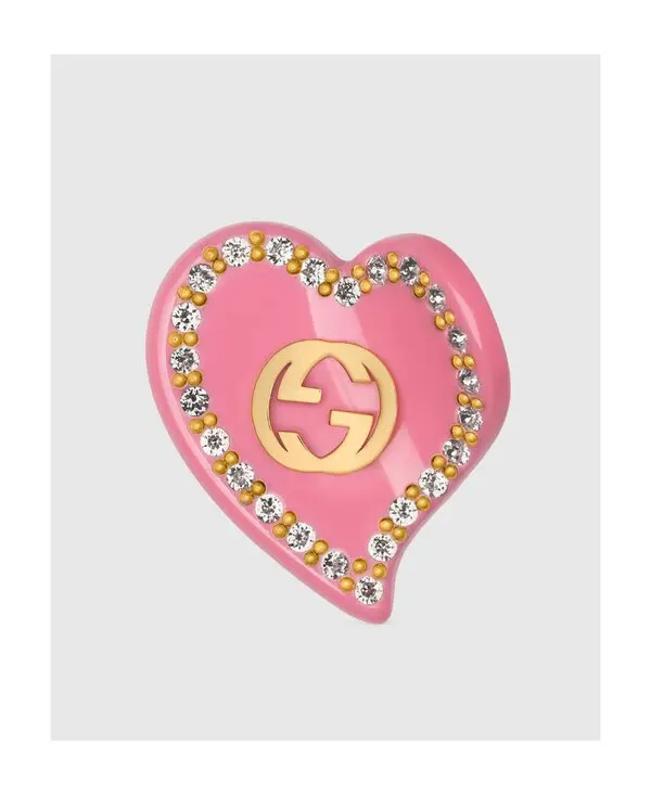 Gucci Interlocking G Heart Hair Clip
