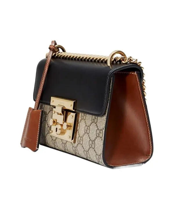 Gucci Padlock Gg Supreme Shoulder Bag - Brown