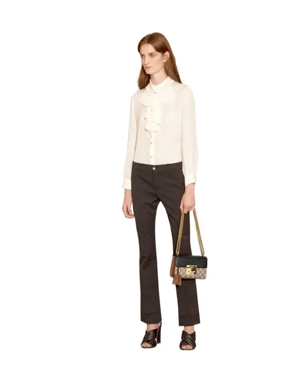 Gucci Padlock Gg Supreme Shoulder Bag - Brown