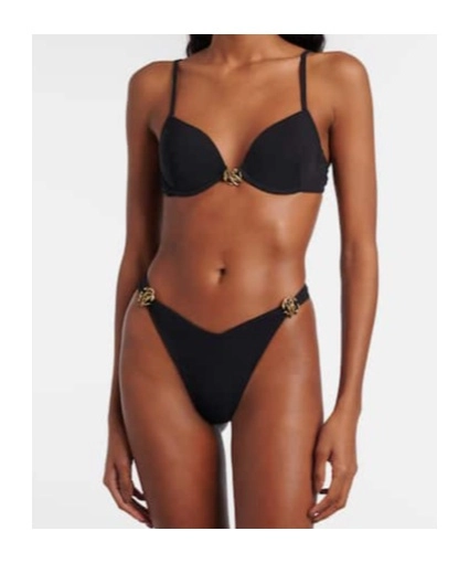 Roberto Cavalli Logo Bikini Top