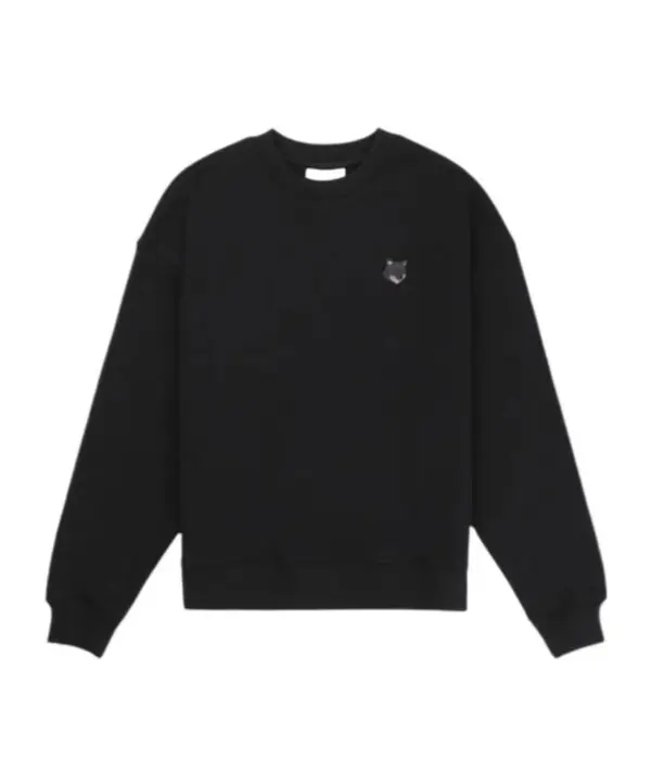 Maison Kitsuné Bold Fox Head Patch Crewneck Sweatshirt