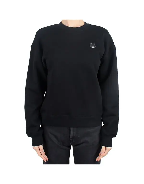 Maison Kitsuné Bold Fox Head Patch Crewneck Sweatshirt